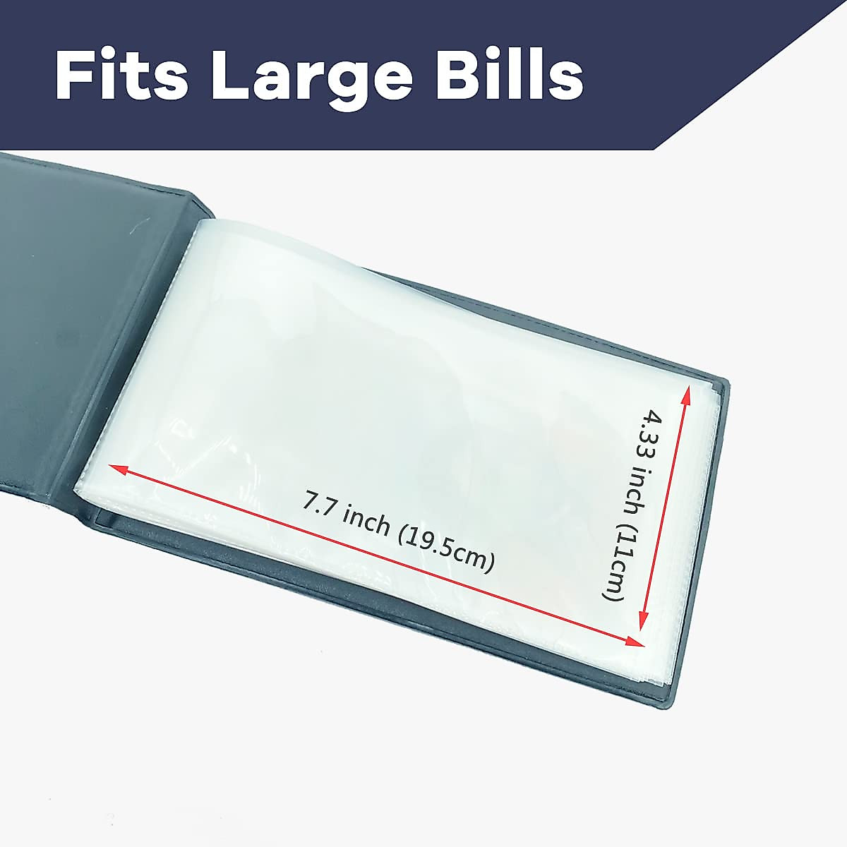 Paper Money World Currency Collection Album Book Binder,40 Pockets Dollar Holders Sleeves for Protector/Collector (Large Currency Album Binder)