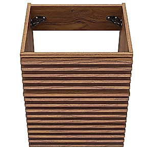 Modway Render 18" Wall-Mount Bathroom Vanity in Walnut-Sink Basin Not Included, 18 Inch