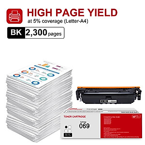 1 Pack 069 5094C001 Black Toner Cartridge 069 5094C001 Compatible 5094C001 Replacement for Canon imageCLASS LBP673Cdw LBP674Cx LBP674Cdw MF752Cdw MF753Cdw MF751Cdw MF756Cx Printer