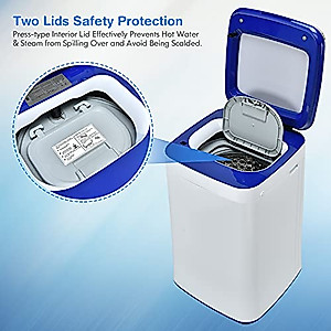 Giantex Portable Washing Machine, Washer and Spinner Combo with Water Heating, 8 Programs 3 Water Levels and Built-In Drain Pump, 2 In 1 Compact Laundry Washer Full Automatic for Apartment Dorm RV