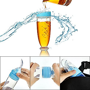 3 Pieces Baby Silicone Feeding Bottle Spoon Baby Food Feeder with Standing Base for Infant Dispensing and Feeding