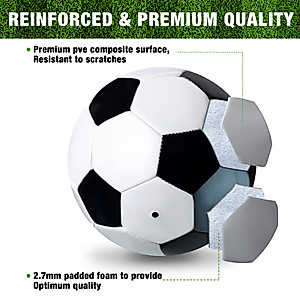 Yunsailing 12 Pack Sports Soccer Balls Size 5 with Pump for Youth Kids Girls Boys Adults, Black and White