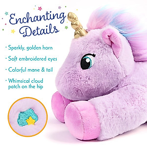 BenBen Unicorn Stuffed Animal 7", Small Purple Unicorn Plush, Soft Cute Unicorn Toy Gifts for Baby Girls Kids