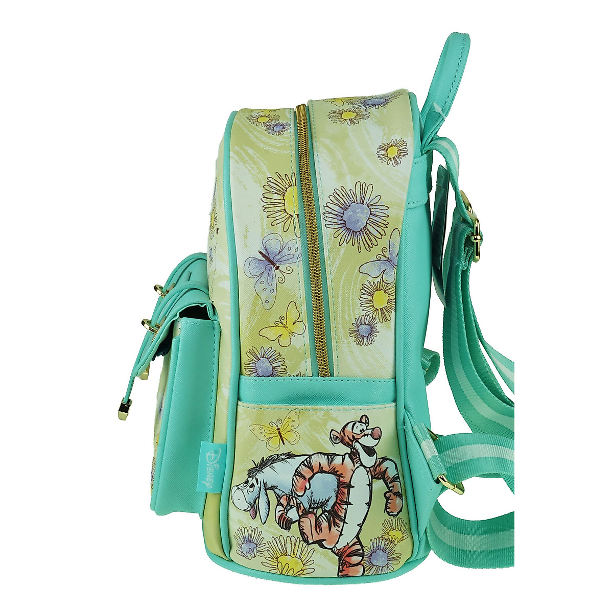 KBNL Winnie The Pooh 11 inches Faux Leather Mini Backpack - A21773, Multicoloured, Medium