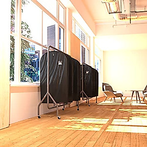 HANGERWORLD Black 44in Nylon Gusseted Garment Bags for Hanging Clothes Multi Garment Carrier Cover for Suits and Dresses