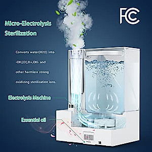Elecameier Ultrasonic Humidifiers for Bedroom,5.0L Cool and Warm Mist with Remote Control,Essential Oil Tray,Automatic Humidity Control,LCD Display,Auto Shut-Off,and 30dB Quiet Operation,White