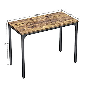 CubiCubi Computer Desk, 40 inch Home Office Writing Study Desks, Small PC Table, Modern Simple Style for Space-Saving, Rustic Brown