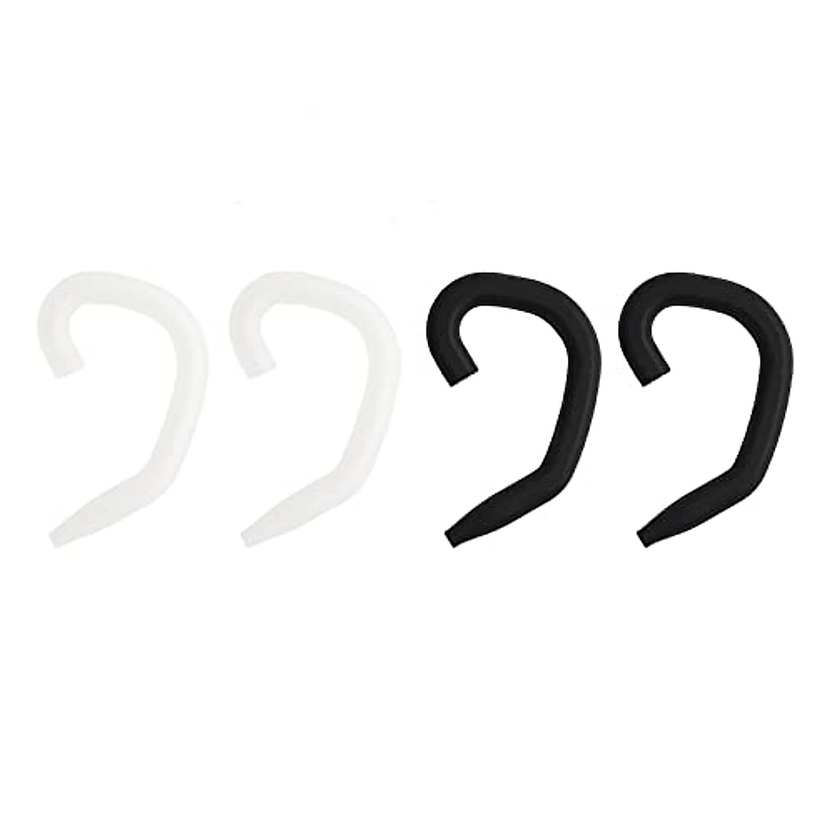 5 Pair KINBOOFI KBEAR Sports Silicone Earhook for Wired Earphone Over-Ear in Ear Monitor, Relieve Earphone Long-Term Use (3black+2white)