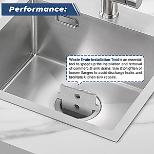 017670-45 Waste Drain Installation Tool Fit For Commercial Sink Drains/Service Plumbing, used to Wastewater Drain Installation/Removal Tool Bathtub Shower Drains Accessories Replacement Parts (2 Pack)