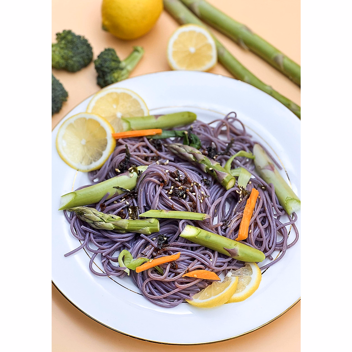 Big Green Organic Food- Organic Purple Yam + Millet Spaghetti, Premium Ube, Gluten-Free, Vegan (3)