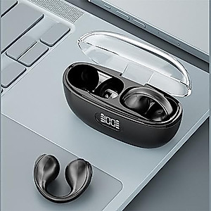 Headphones Wireless Bluetooth, Wireless Ear Clip Skeleton Conduction Headphones, Bluetooth 5.3 Waterproofs Open Ear Headphones, Bluetooth Headphones, Noise Cancelling Headphones for Sleeping,