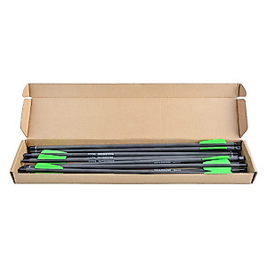 ZSHJGJR Crossbow Bolts 15 Inch Archery Carbon Crossbow Arrows with 100 Grain Removable Tips and Moon Nocks Hunting Archery Arrows 6/12pcs (12pcs arrows)
