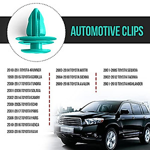 20Pcs Door Trim Panel Retainer Clips Compatible with Toyota Tacoma Sienna Cruiser Avalon Corolla Camry Tundra Sequoia Matrix Prius RAV4 Lexus Scion Land 9mm Hole 90467-10188