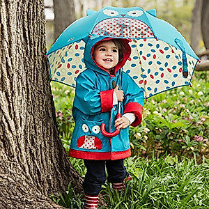 Skip Hop Zoo Little Kid-Toddler Hooded Raincoat for Girls, Owl, Blue, (Size 2) (Discontinued by Manufacturer)