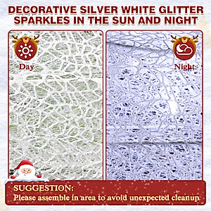 MUPATER 6 ft Tall Pre-Lit Energy-Efficient LED White LAMP-Post, Christmas Holiday Outdoor Lighted Decoration for Yard, Porch, Entry - Ground Stakes Included