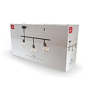 Globe Electric Mika 3-Light Track Lighting, Matte Black, Bulb Not Included