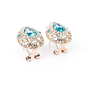 Woman Necklace Earrings Set Women Fashion Crystal Pendant Jewelry Decor Necklace + Earrings +Two-Piece Suit Elegant Women Jewellery Convenient and clever