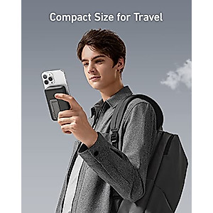 Anker 633 Magnetic Battery (MagGo), 10,000mAh Foldable Wireless Portable Charger, 20W USB-C Power Delivery for iPhone 14/14 Pro / 14 Pro Max, iPhone 13/12 Series. (Black)