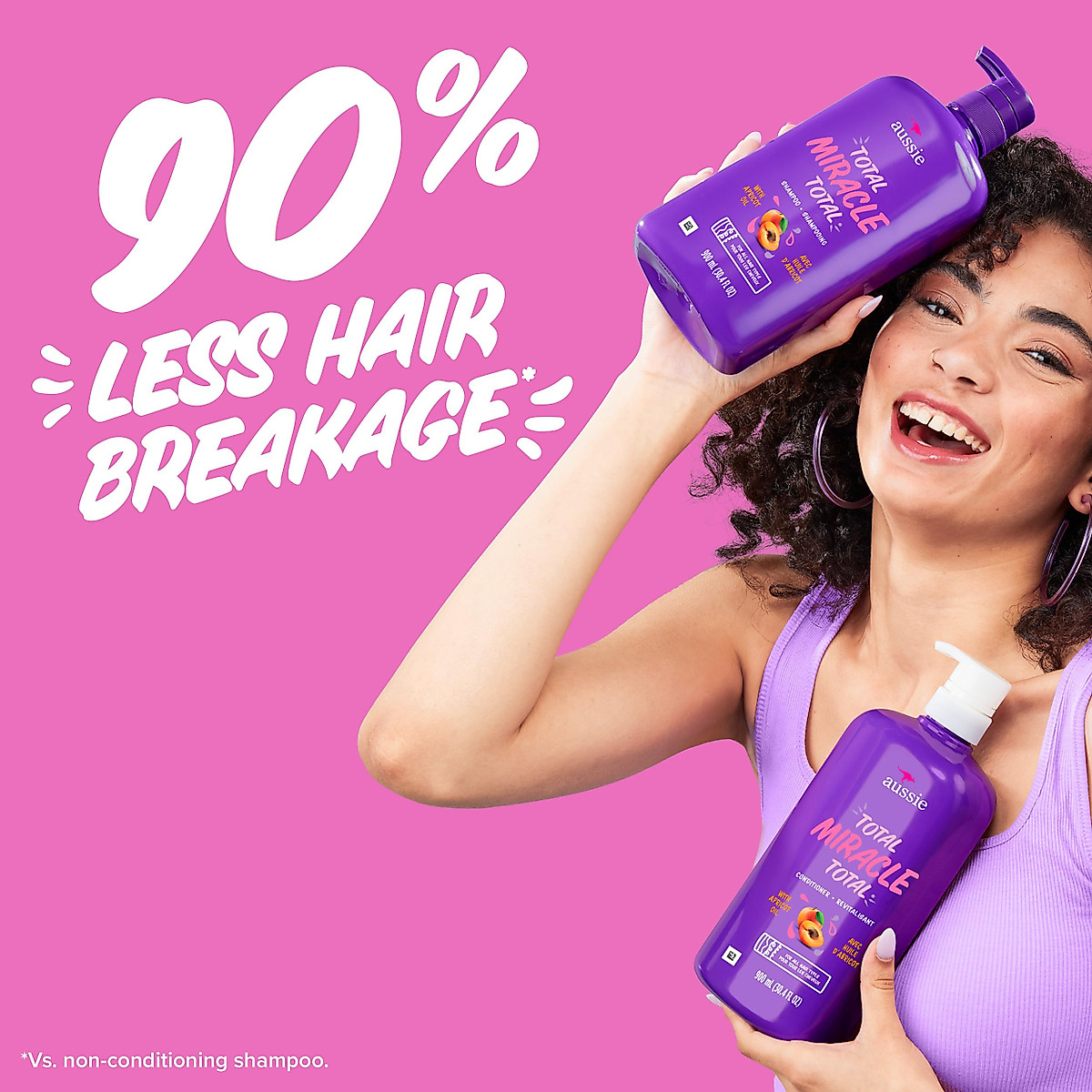 Aussie For Damage â Paraben-Free Total Miracle Conditioner w/Apricot, 30.4 fl oz/bottle (4 Count)