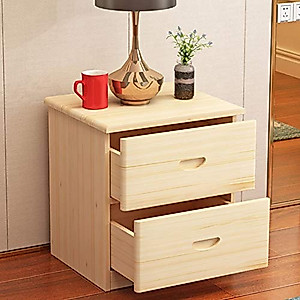 SJYDQ Simple Bedside Table All Solid Wood Simple Bedroom Storage Cabinet, Bedside Storage Bedside Table