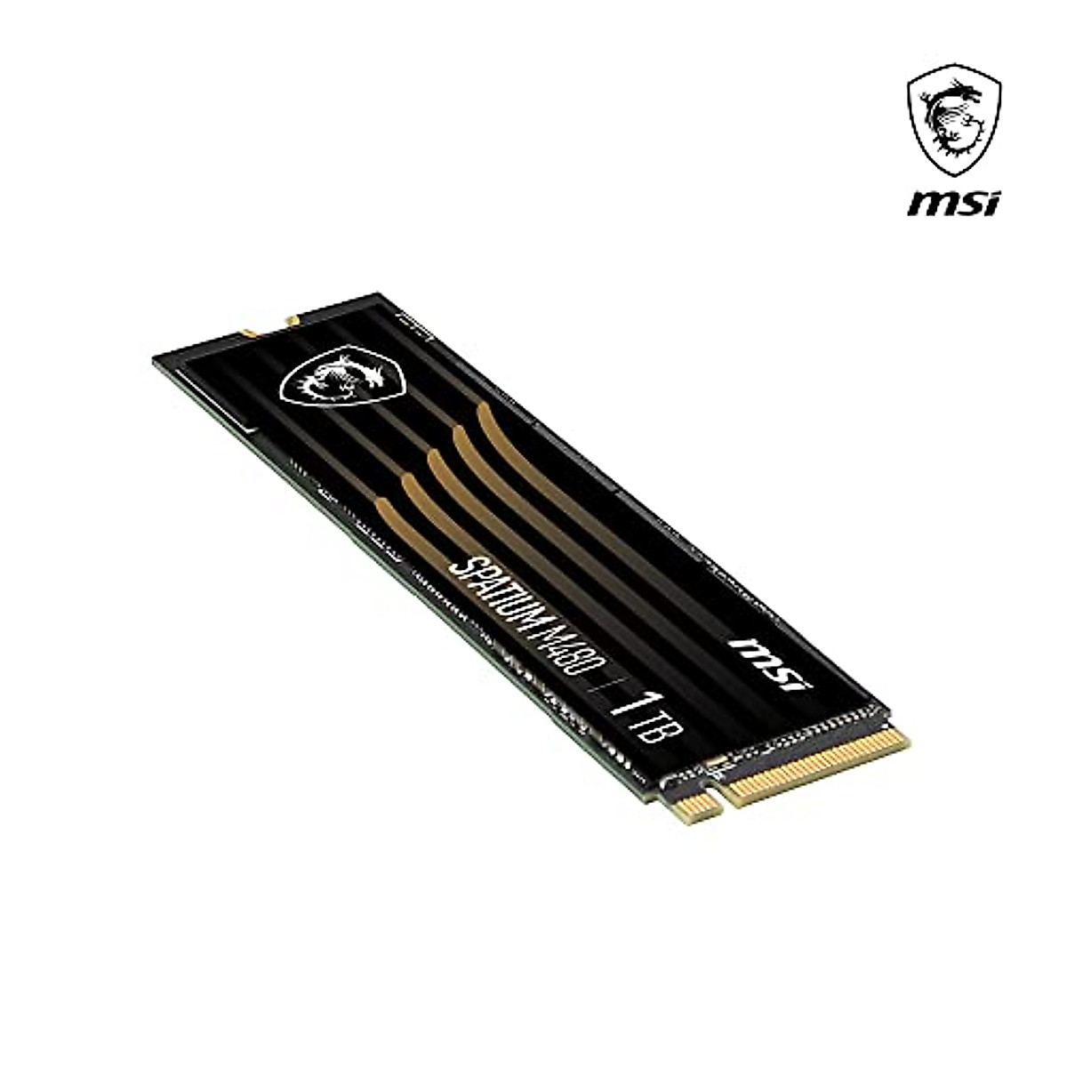 MSI SPATIUM M480 PCIe 4.0 NVMe M.2 1TB Internal SSD PCIe Gen4 NVMe 1.4 3D NAND 1400 TBW (SPATIUM M480 PCIe 4.0 NVMe M.2 1TB)