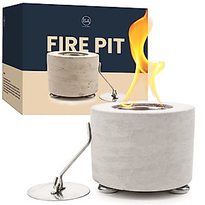 Table Top Fire Pit Bowl - Stylish Tabletop Fire Pit For Patio - Small Fire Pit For Your Coziness - Mini Fireplace Portable - Indoor Smore Table Top Firepit For Families - Rubbing Alcohol Firepit Decor
