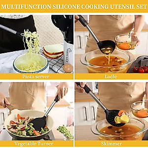 35 PCS Silicone kitchen Utensils set,Cooking Utensils set,Utensils,Kitchen Tool Set,Baking Set, Kitchen Set, Kitchen Gadgets,Kitchen Tools and Cookware Set with Holder.Stainless Steel