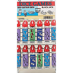 Koplow Games Ship Captain Crew Dice Game White Opaque with Black Six Sided Dice (D6) 16mm (5/8in)