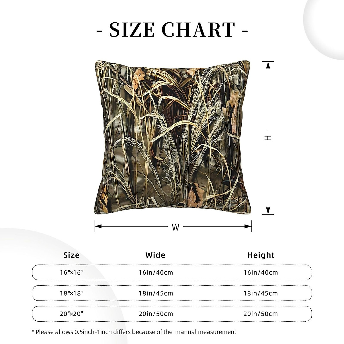 DEHIWI Camo Yellow & Green Throw Pillow Covers Super Soft Morden Decorative Pillows Case Invisible Zipper Cushion Cover for Sofa Couch Bedroom Living Room 18"X18"