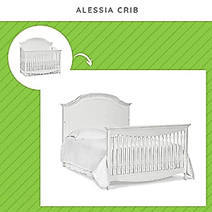 Full-Size Conversion Kit Bed Rails for Dolce Babi Cribs | Multiple Finishes Available (Snow White)