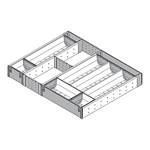Blum Orgaline For Wood Drawers With Lengths 19 1/4" To 20" Cutlery Kit 15 3/4" to 16 1/2" W Stainless Steel