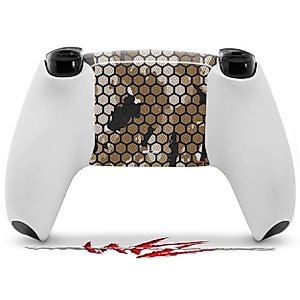 WraptorSkinz Skin Wrap compatible with Sony PS5 DualSense Controller HEX Mesh Camo 01 Tan (CONTROLLER NOT INCLUDED)