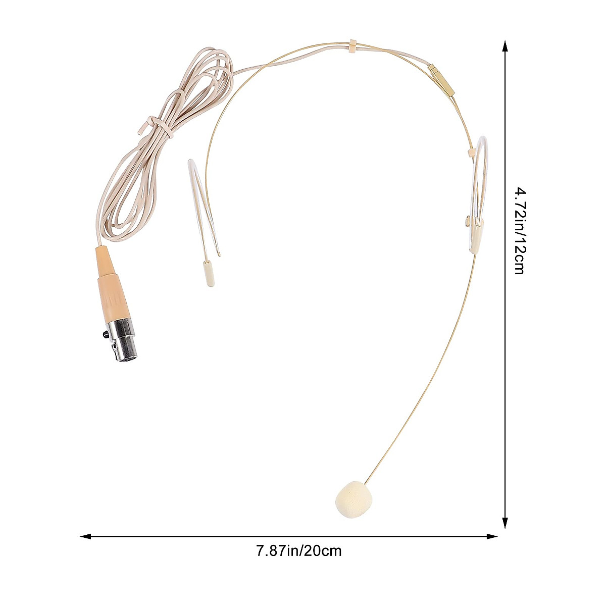 FAVOMOTO 2PCS Microphone Headset Mic, USB Headphones Microphone Discreet Headworn Earset Flexible Wired Microphone over Ear Hanging Mic Computer Speakers for Lectures Performance Theater Podcasts