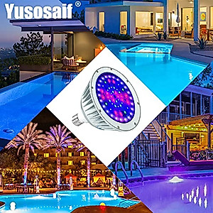 Yusosaif Color Changing LED Pool Lights for Inground Pool,120V 40W Waterproof,LED Replacement for 500W Pentair and Hayward Fixture, Pool Light Bulb