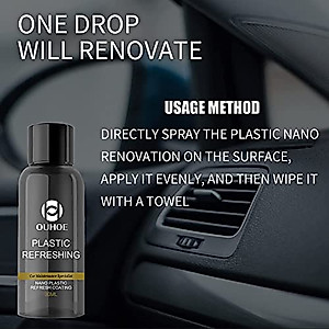 Lotifie Car Plastic Parts Refurbish Agent - Car Refurbishment Cleaning Agent,Car Plastic Refreshing Nano Plastic Refreshing, Car Restorer Cream Quick Restorer (50ML-3PC)