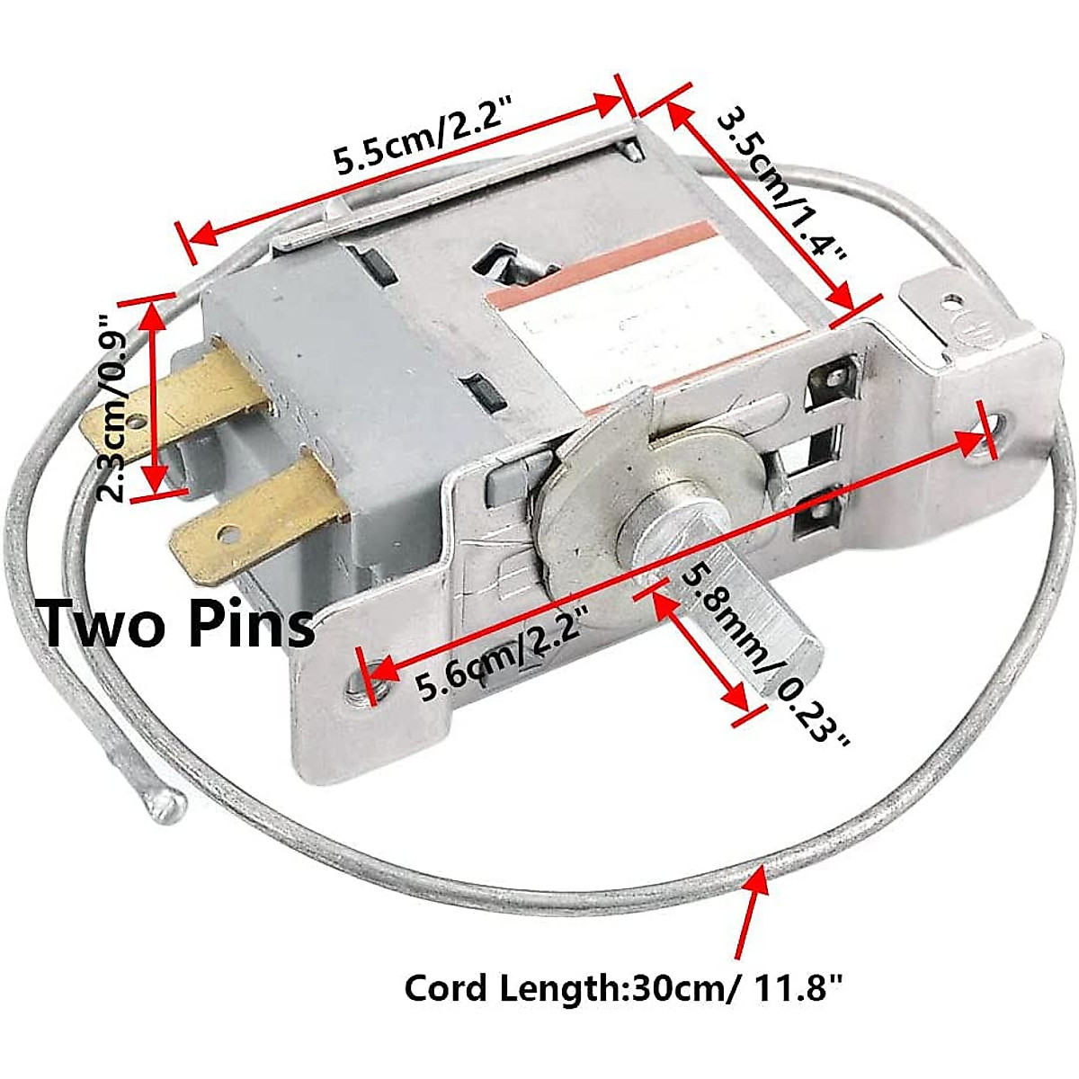 Rannb AC 220V WPF22A 2 Pin Terminals Refrigerator Thermostat Freezer ...