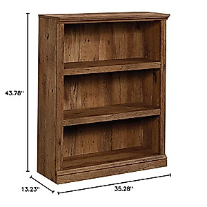 Sauder Miscellaneous Bookcase, L: 35.28" x W: 13.23" x H: 43.78", Vintage Oak finish