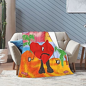 Throw Blankets Bad Cute Bunny Blanket Bedding Blankets Sofa Blankets Flannel Blankets Air Conditioning Blanket Multicolor 50inchx40inch