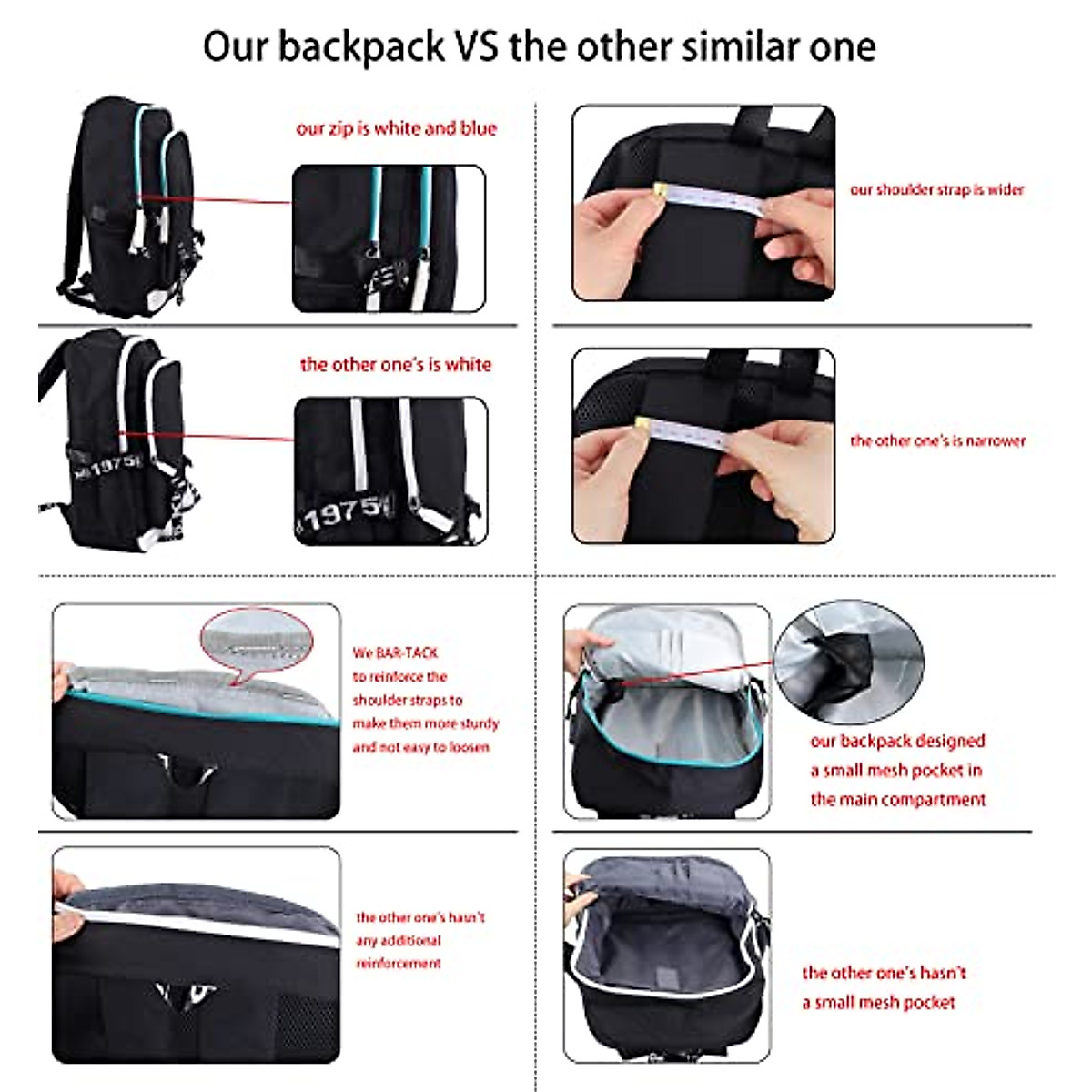 Roffatide Anime My Hero Academia Backpack Printed College School Bag Laptop Backpack with USB Charging Port & Headphone Port