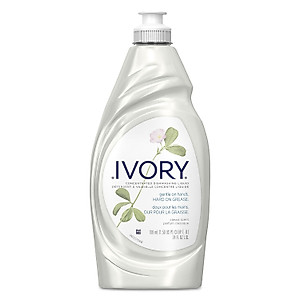 Ivory Dish Soap Classic Scent, Tough on Grease, Made Without Dyes, 24 fl oz (Pack of 10)
