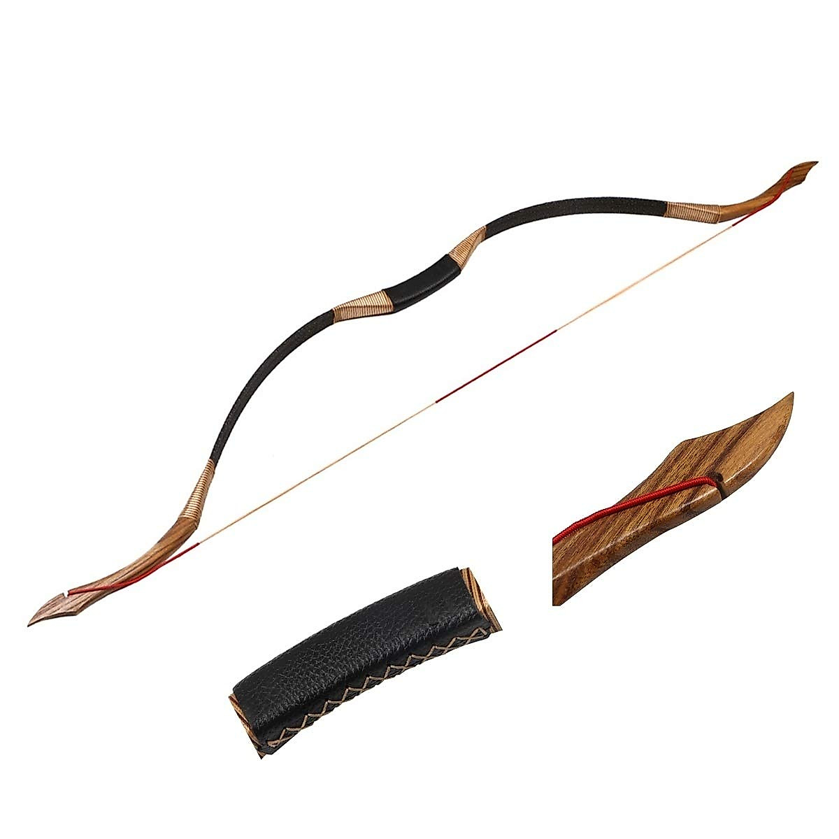 Traditional Archery Hunting Handmade Recurve Bow Mongolian Horse Longbow (Bows)
