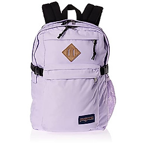 JanSport Main Campus Backpack - Travel, or Work Bookbag w 15-Inch Laptop Sleeve and Dual Water Bottle Pockets, Pastel Lilac