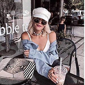 Chennie Boho Cowrie Shell Choker Necklaces Black Puka Nature Cowrie Seashell Necklace Ankle Bracelets Adjustable Jewelry Beach Foot Chain for Women (B Black)