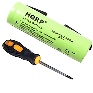 HQRP Battery works with Philips Norelco 3.7V Li-Ion 422203612390 3611290 3606410 1050CC 1050X 1059X 1280X 1280XCC 1250X 1250XCC 1260X 1290X QT4070 Razor/Shaver + Screwdriver