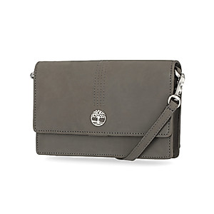 Timberland womens Wallet Purse RFID Leather Crossbody Bag, Castlerock (Nubuck), One Size US