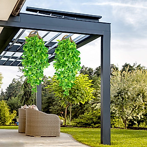 Hanging Plants 6 Pcs Faux Ferns Fake Ivy Hanging Vines Fake Plants Artificial Hanging Plants Wall Plants for Home Garden Room Party Weddings Indoor Outdoor Decorations (Green)