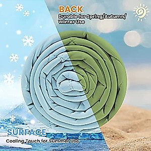 ZonLi Cooling Blanket, 60x80IN Double-Sided Lightweight Summer Cool Blanket for Sleeping with Arc-Chill Q-MAX>0.4 Technology Fabric, Bed Blankets for Night Sweats Hot Sleepers.(Green)