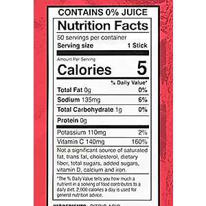 Sqwincher Zero Qwik Stik Sugar Free, Fruit Punch, .11 0z (Pack of 50)