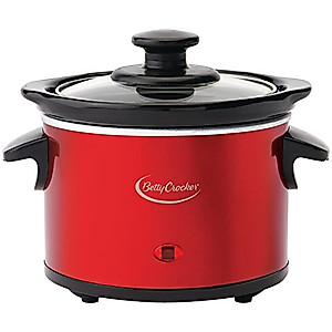 Betty Crocker Mini, Fondue Melting Pot Warmer and Chocolatier, 0.7 Quart, Red