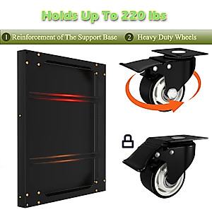 ztysn Yard Tool Organizer for Garage, Garden Tool Rack Heavy Duty Garden Cart Garden Tool Holder Shovel Rack Lawn Tool Storage Utility Shelves Fruit and Vegetable Storage System(70 * 60CM)